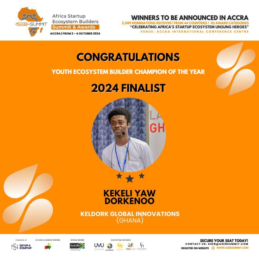 Ghanaian Startup Ecosystem Builder Kekeli Yaw Dorkenoo Emerges as a Top ...